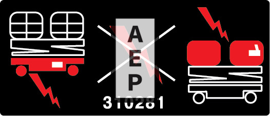 Skyjack 310281 Decal Base Off Platform | Aerial Safety Labels