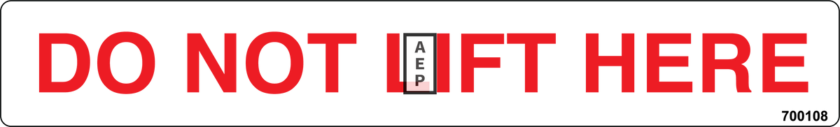 Skyjack 700108 Decal Do Not Lift Here | Aerial Safety Labels