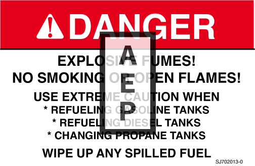 Skyjack 702013 Decal Explosive | Aerial Safety Labels