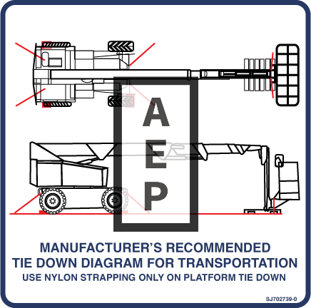 Skyjack 702739 Decal Tie Down | Aerial Safety Labels