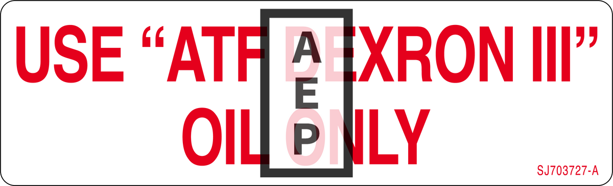 Skyjack 703727 Decal Atf Only | Aerial Safety Labels