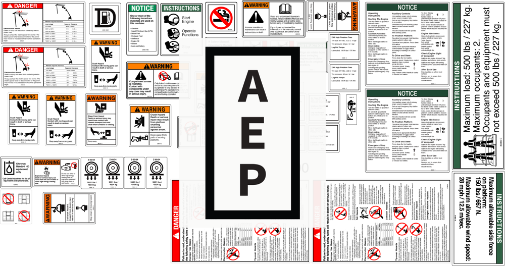 Genie 102500 Decal Kit, Z60/34 Boom | Aerial Equipment Parts