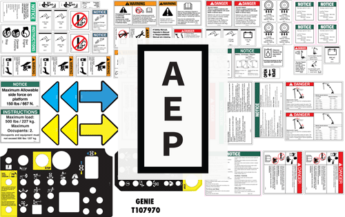 Lift Decal Kits | Aerial Equipment Parts