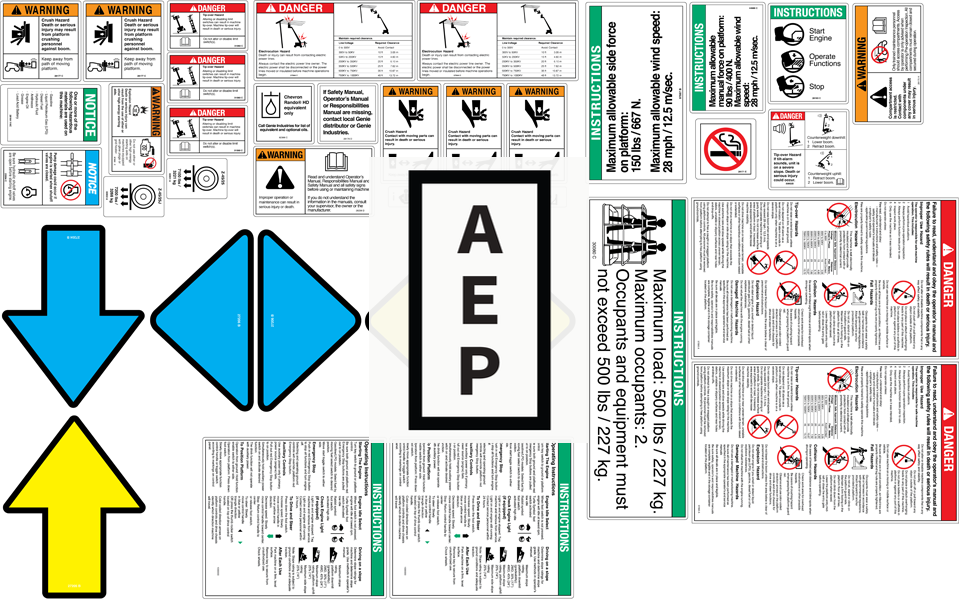 Lift Decal Kits | Aerial Equipment Parts