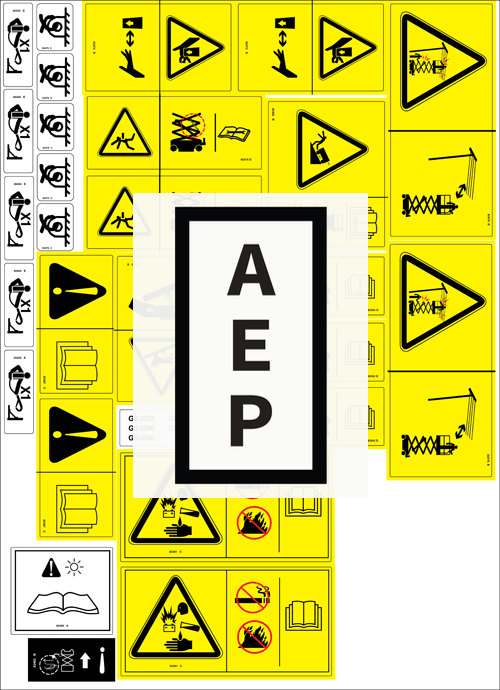 Genie Lift 82709 Symbols Only Decal Kit | Aerial Equipment Parts