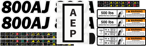 JLG Decal Kit, Boom 1001193638 | Aerial Equipment Parts