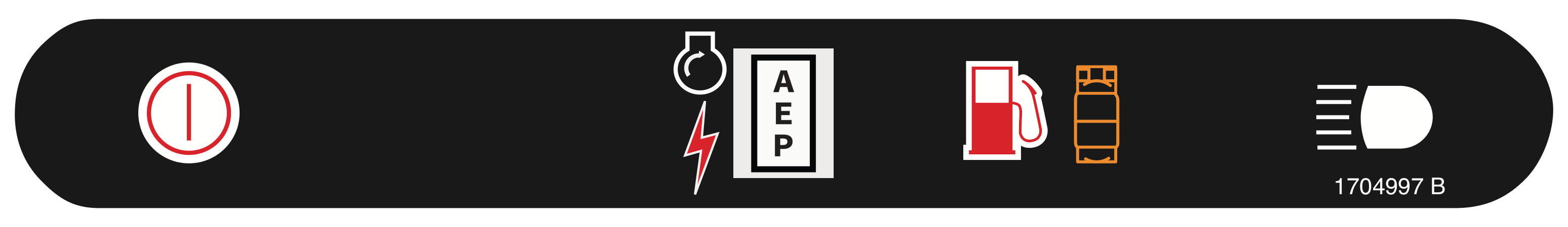 JLG Decal, Stop 1704997 | Aerial Equipment Parts