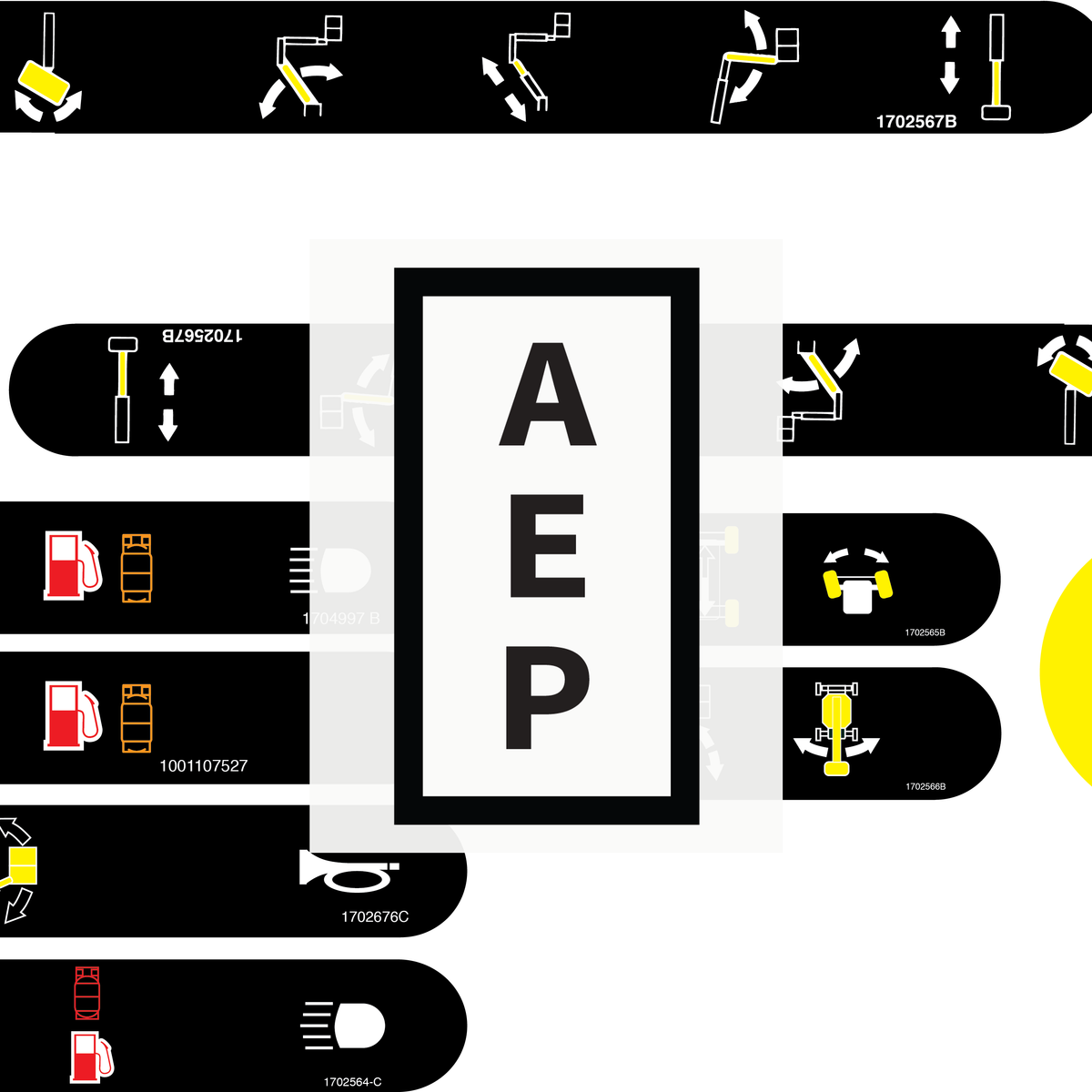 JLG Decal Kit, Platform Console 2910865 | Aerial Equipment Parts