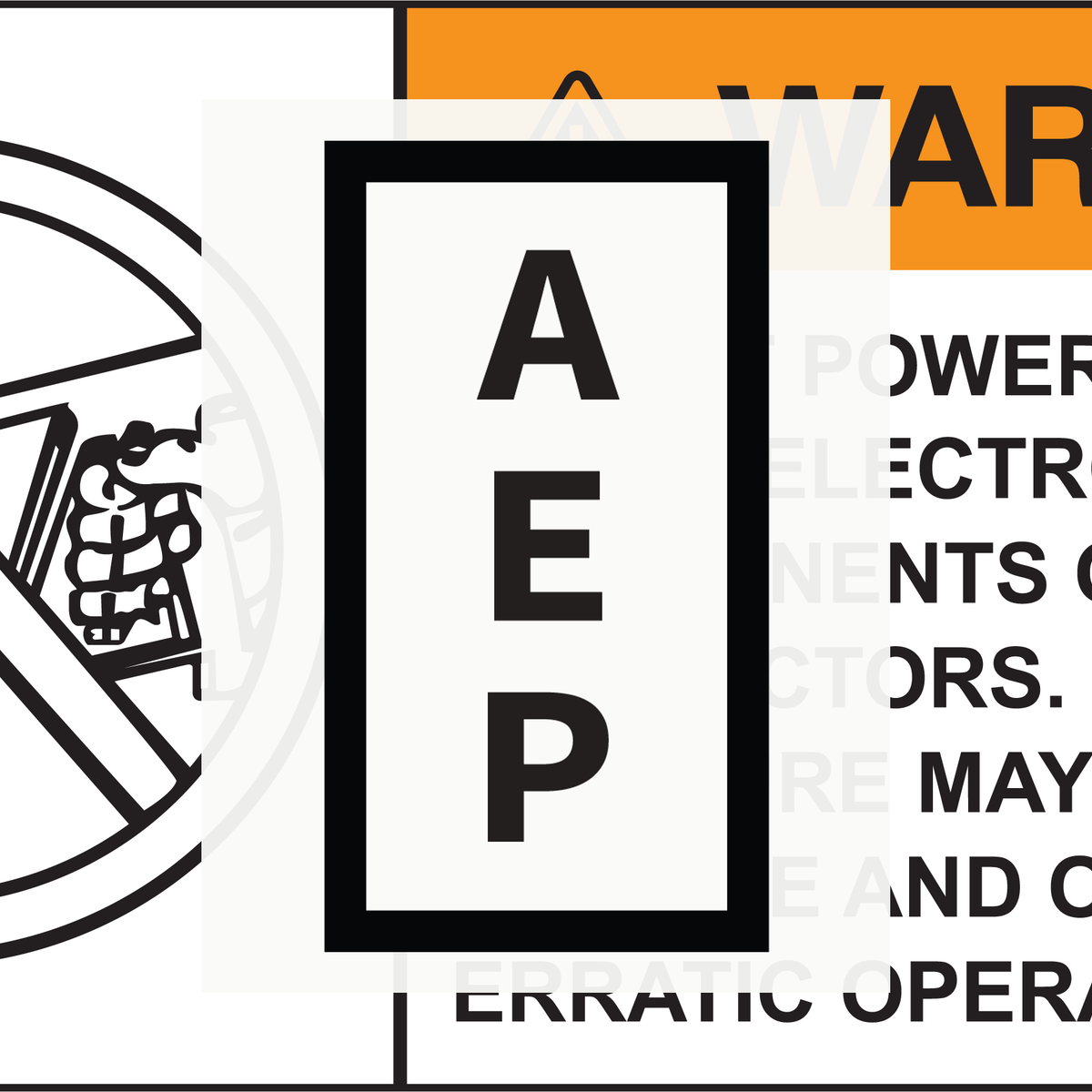 MEC Lift 90732 Safety Warning Decal | Aerial Equipment Parts
