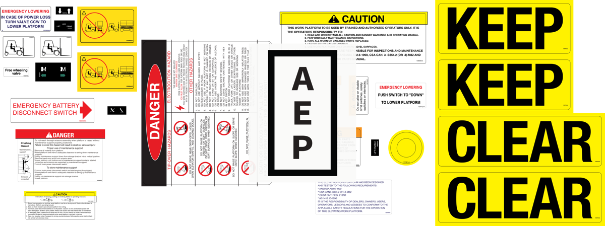 Skyjack 108441 3219 / 3015 SJM Decal Kit | Aerial Equipment Parts