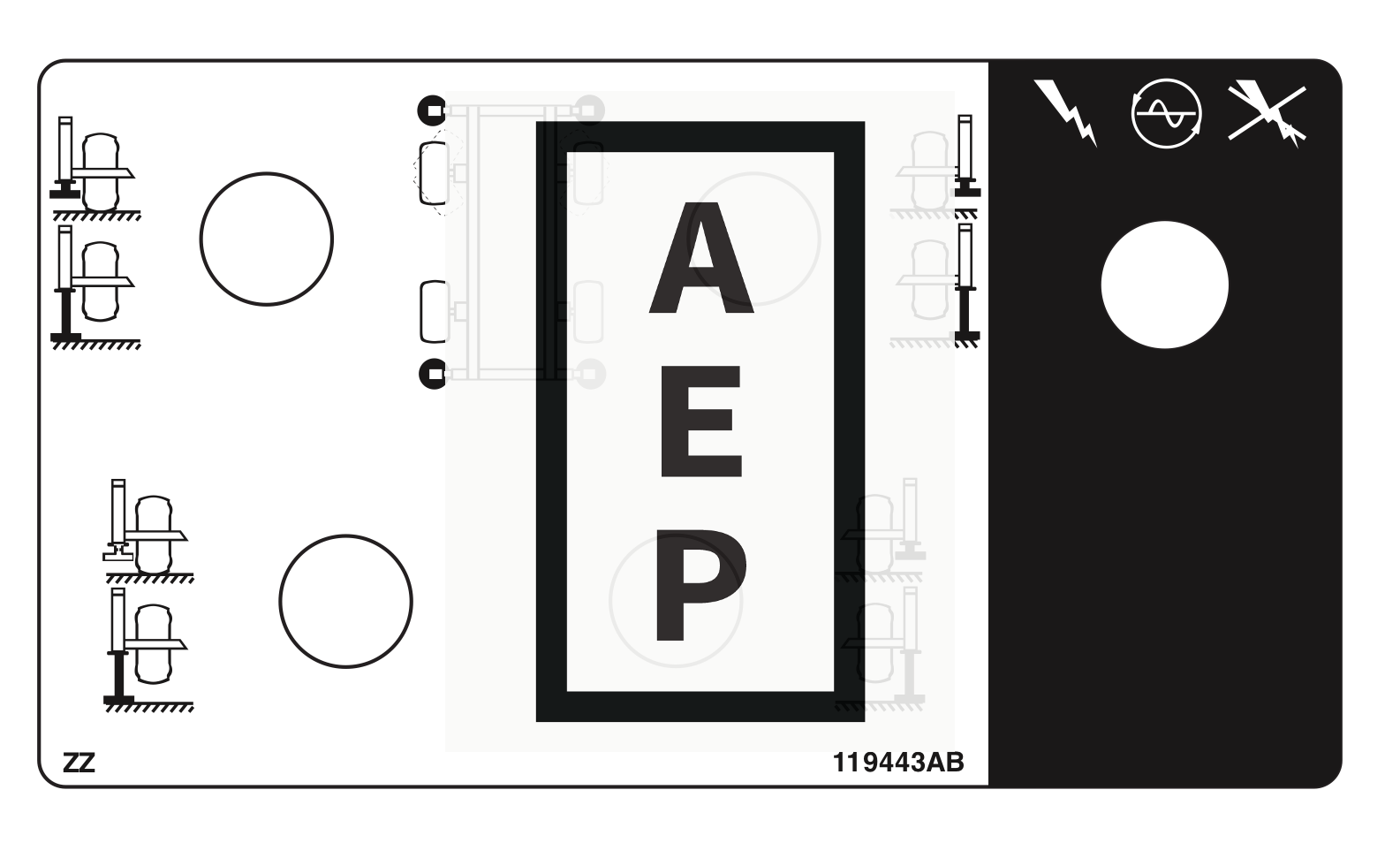 Skyjack Lift 119443 Outriggers Decal | Aerial Equipment Parts