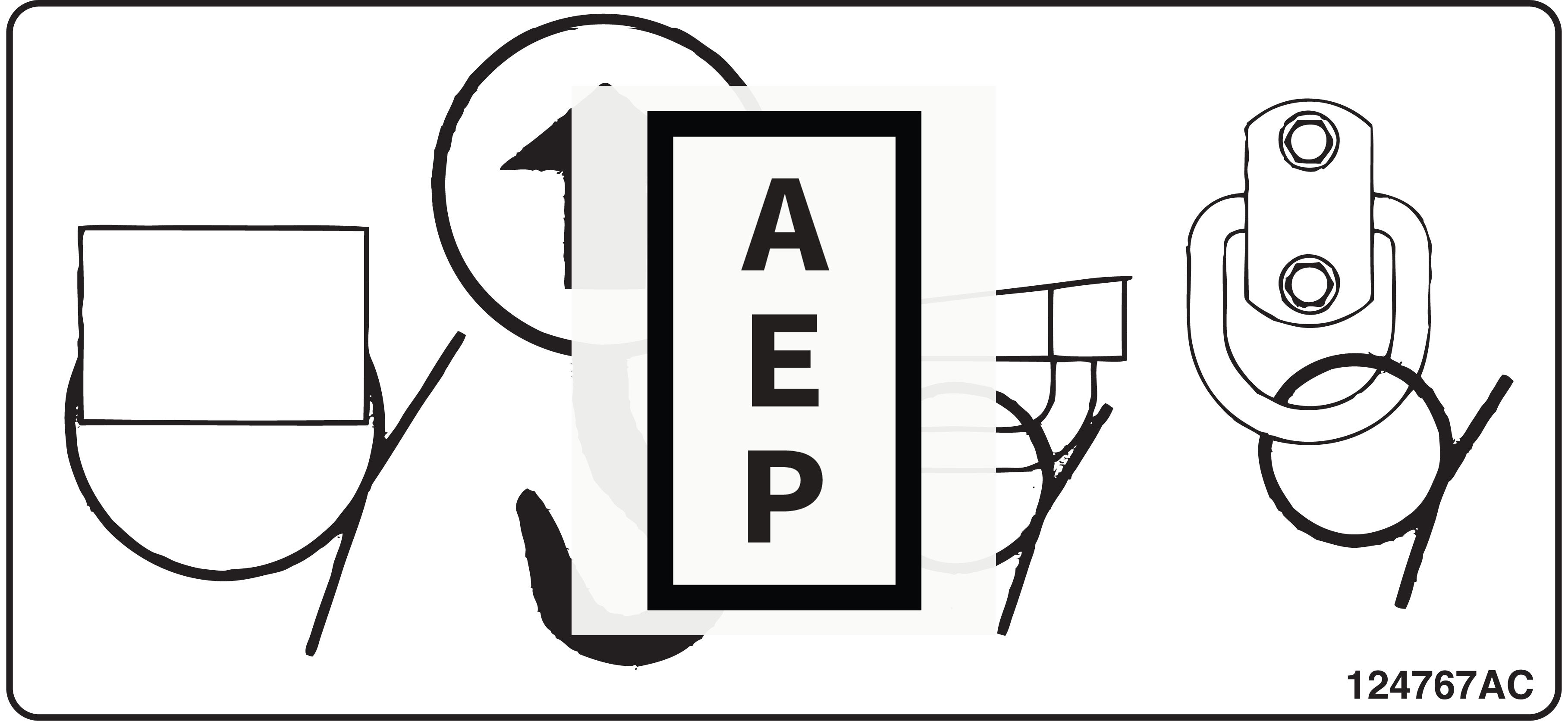 Skyjack 124767 Lift Point Tie Down Decal | Aerial Equipment Parts