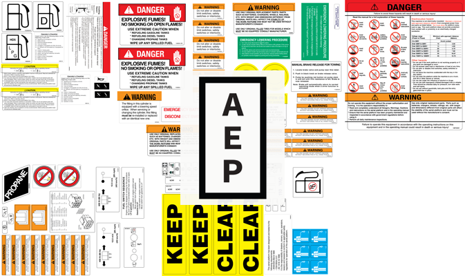Skyjack Decal Kit, Safety 129984 | Aerial Equipment Parts