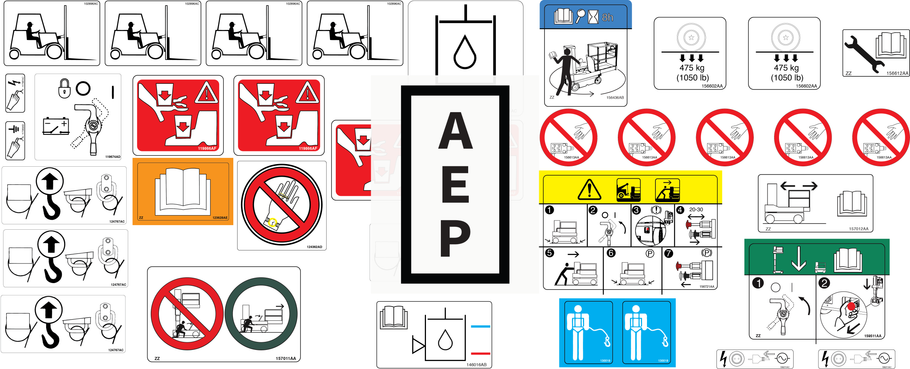 Skyjack Lift 160766 Warning Decal Kit | Aerial Equipment Parts