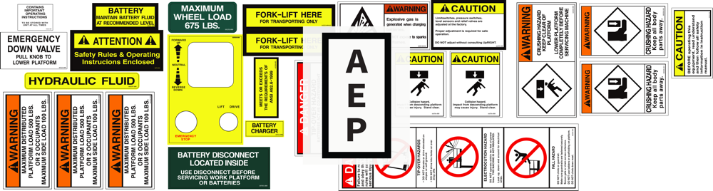 Upright Decal, Tm Ansi Kit 107012 010 | Aerial Equipment Parts